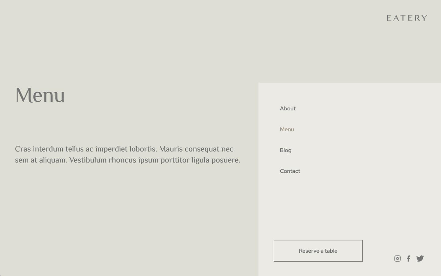Eatery - Restaurant HTML5 Responsive Website Template
