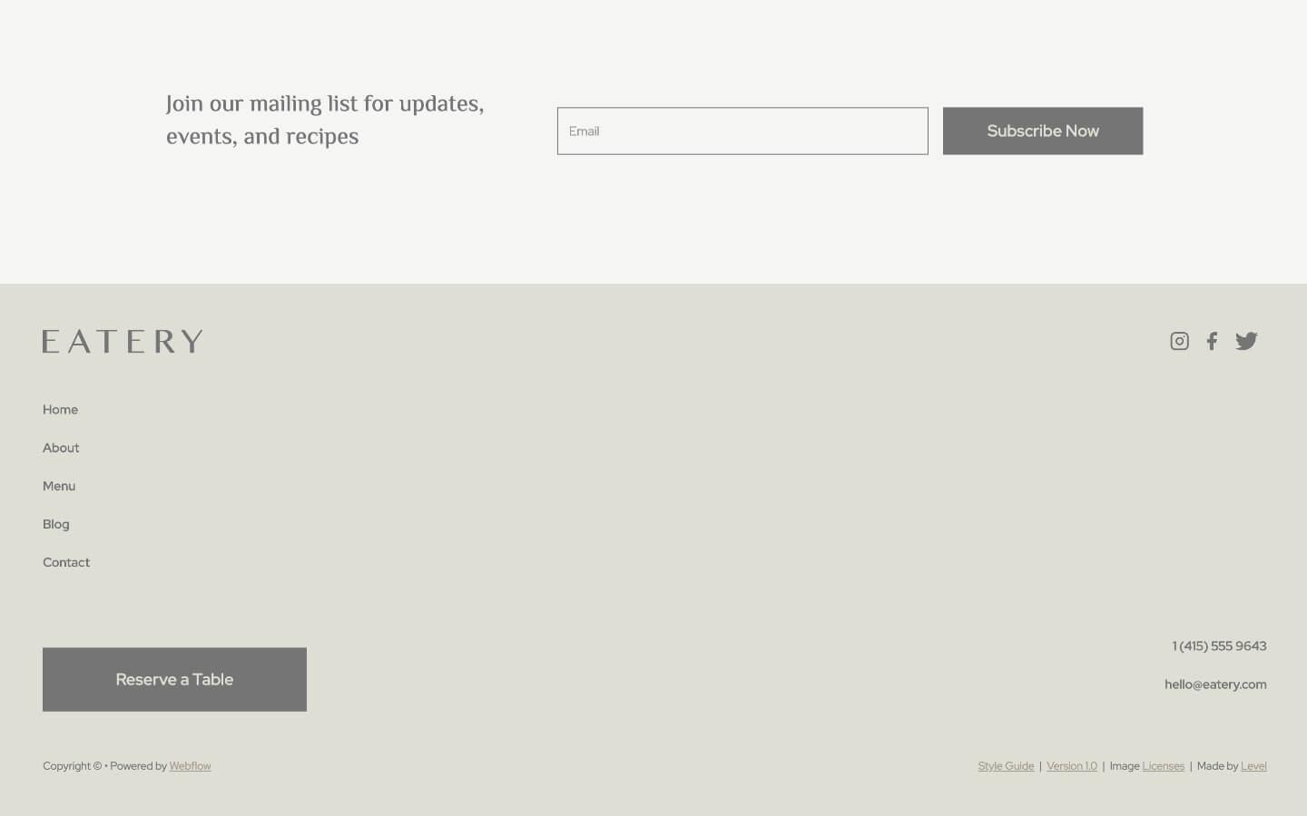 Eatery - Restaurant HTML5 Responsive Website Template