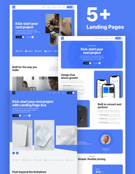 Landing Page Ace Landing Page HTML5 Responsive Website Template