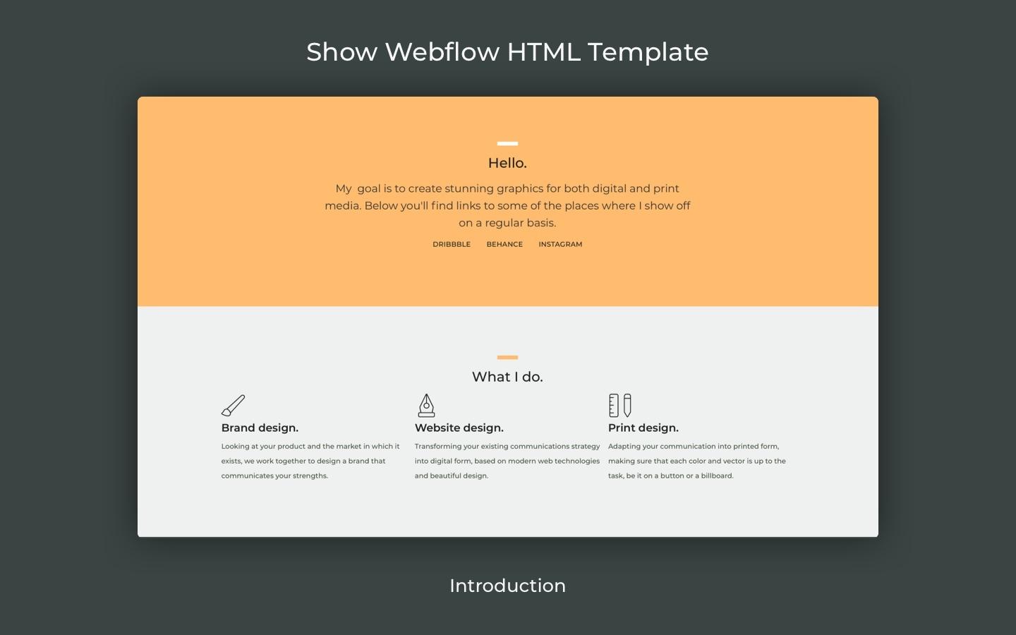 Show - Portfolio HTML5 Responsive Website Template