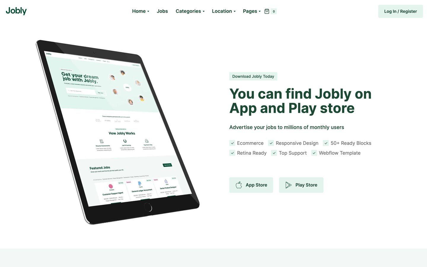 Jobly - Job Portal HTML5 Responsive Website Template