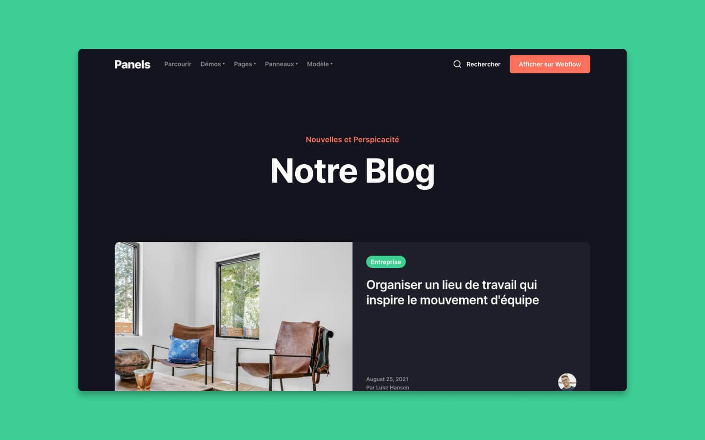 Panels (FR) - Creative HTML5 Responsive Website Template