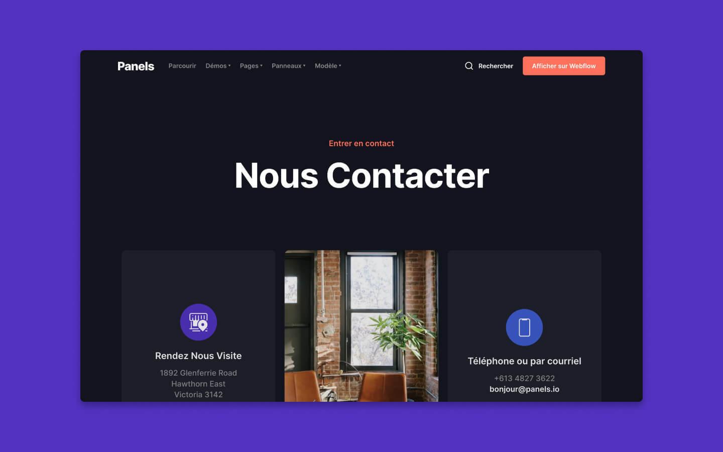 Panels (FR) - Creative HTML5 Responsive Website Template