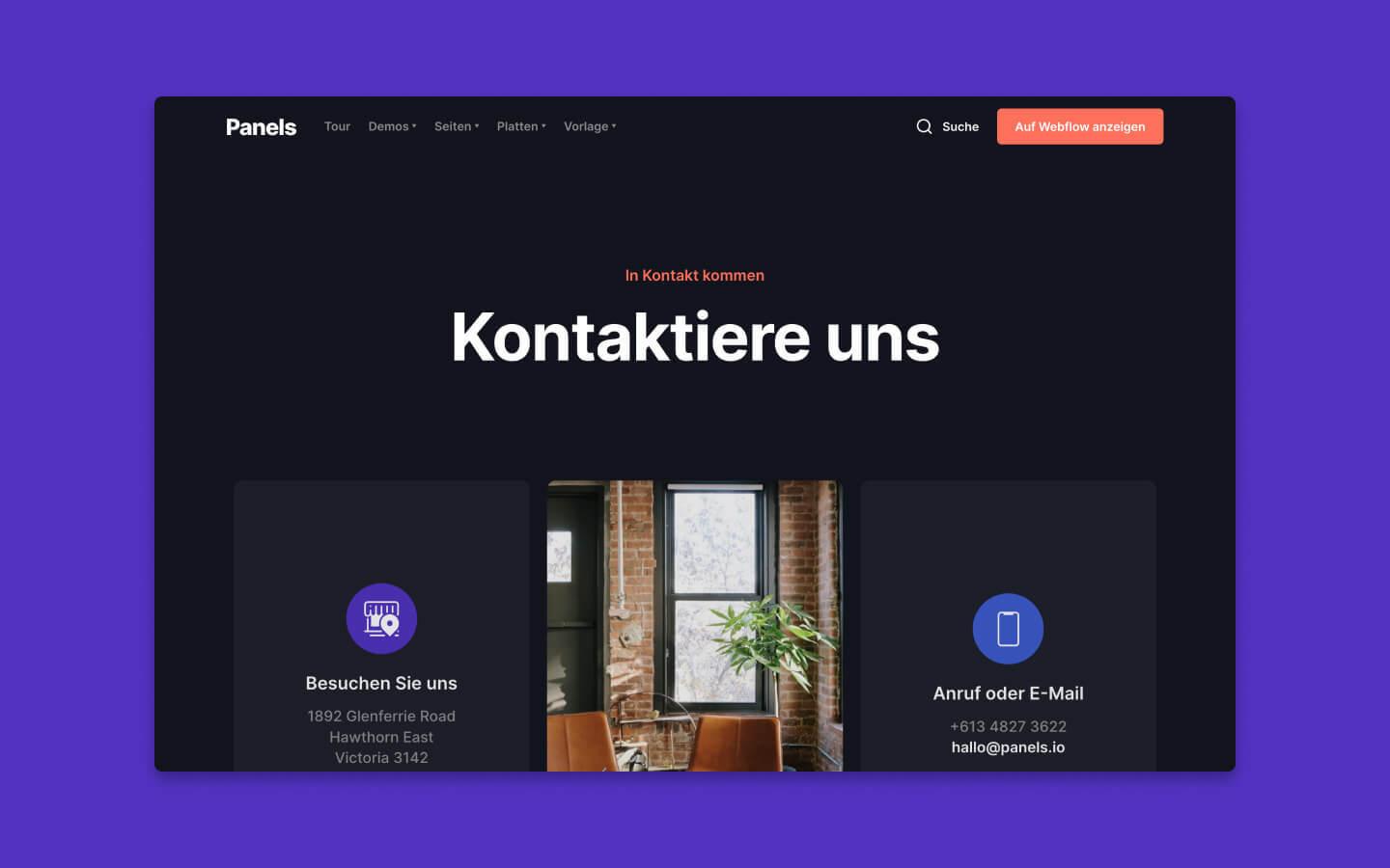 Panels (DE) - Creative HTML5 Responsive Website Template