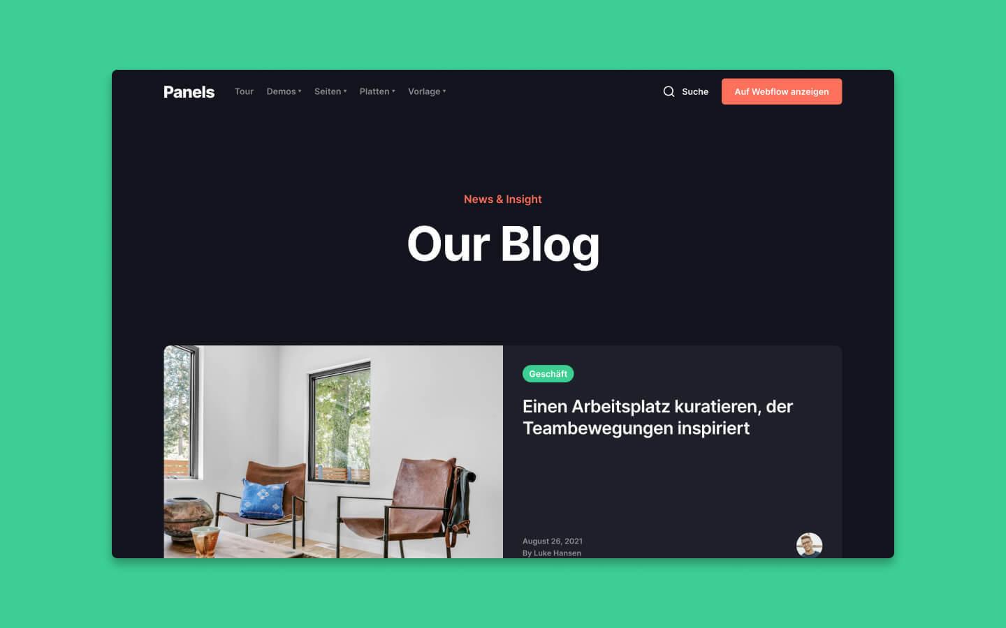 Panels (DE) - Creative HTML5 Responsive Website Template