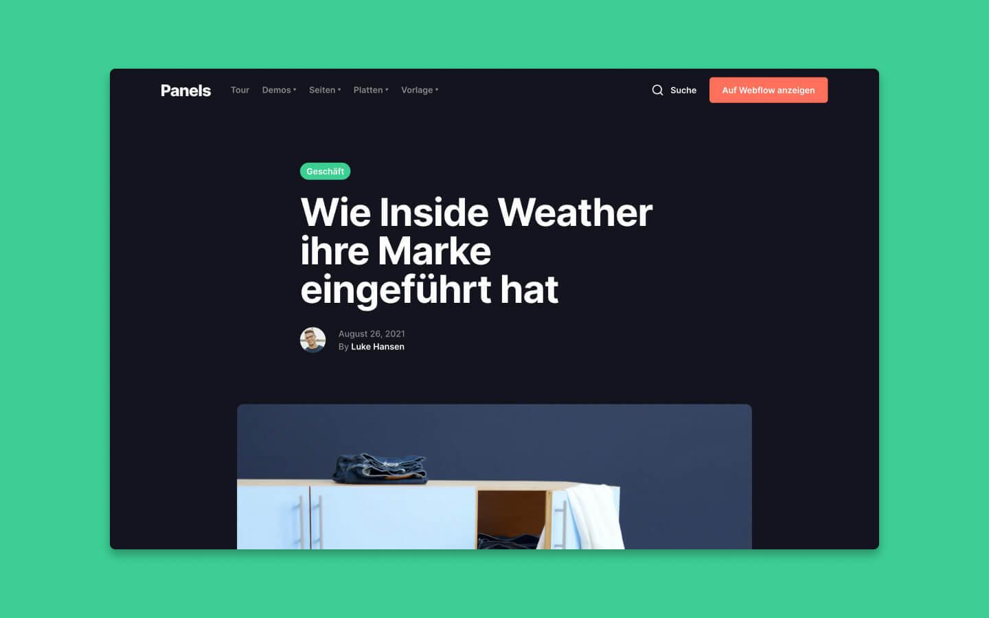 Panels (DE) - Creative HTML5 Responsive Website Template