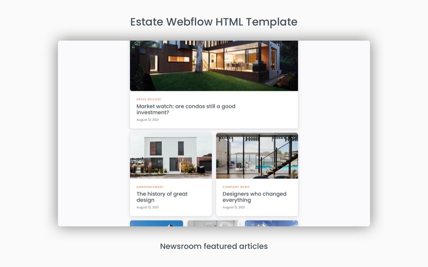 Estate - Real Estate HTML5 Responsive Website Template