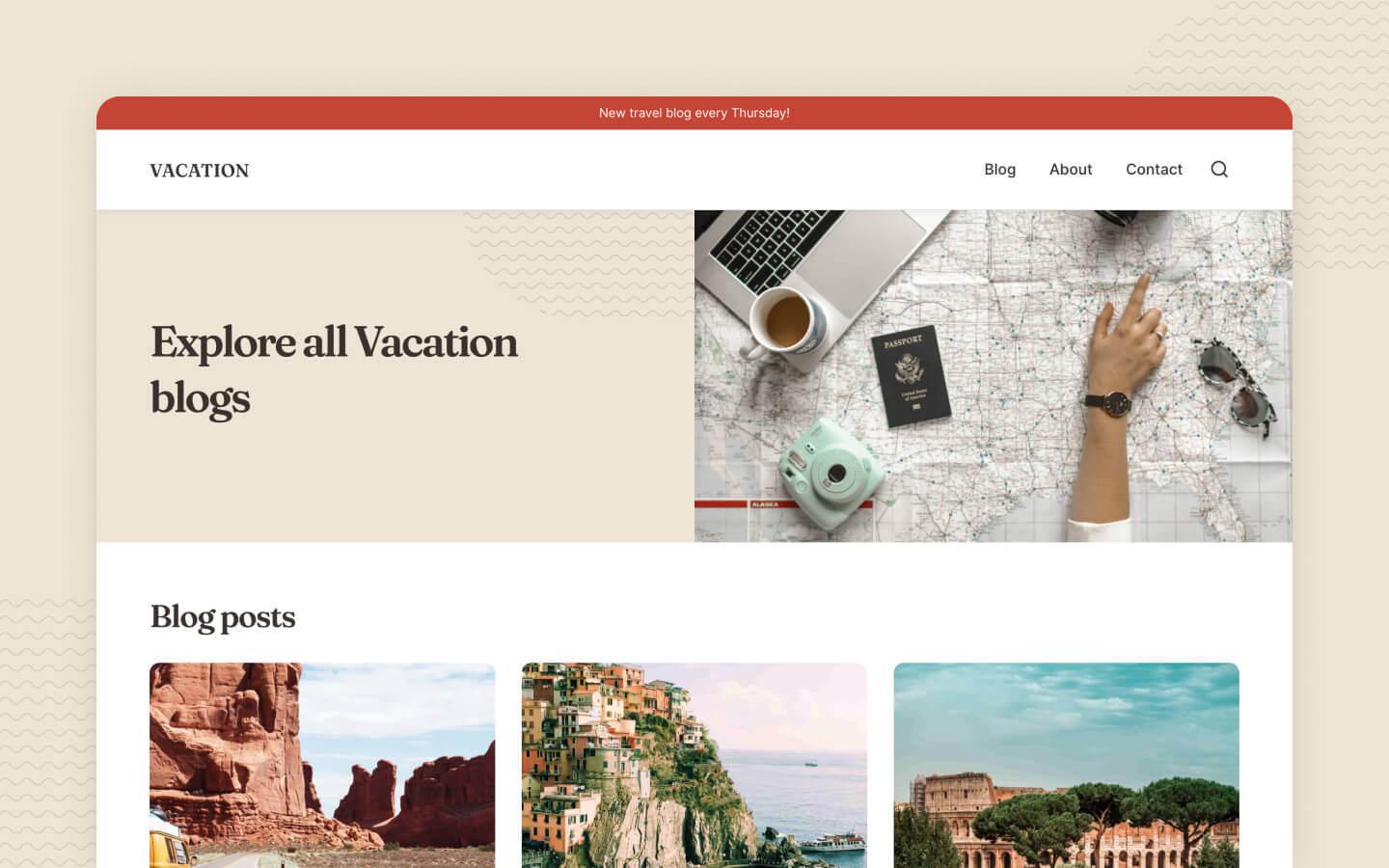 Vacation - Travel HTML5 Responsive Website Template