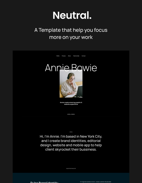 Neutral - Portfolio HTML5 Responsive Website Template