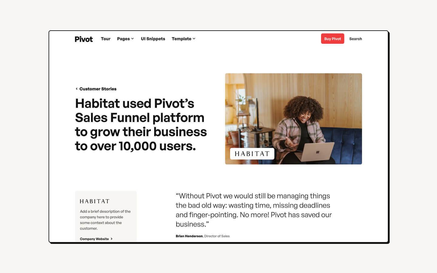 Pivot - UI Kit HTML5 Responsive Website Template