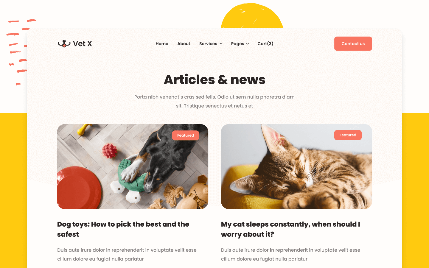 Vet X - Veterinary HTML5 Responsive Website Template