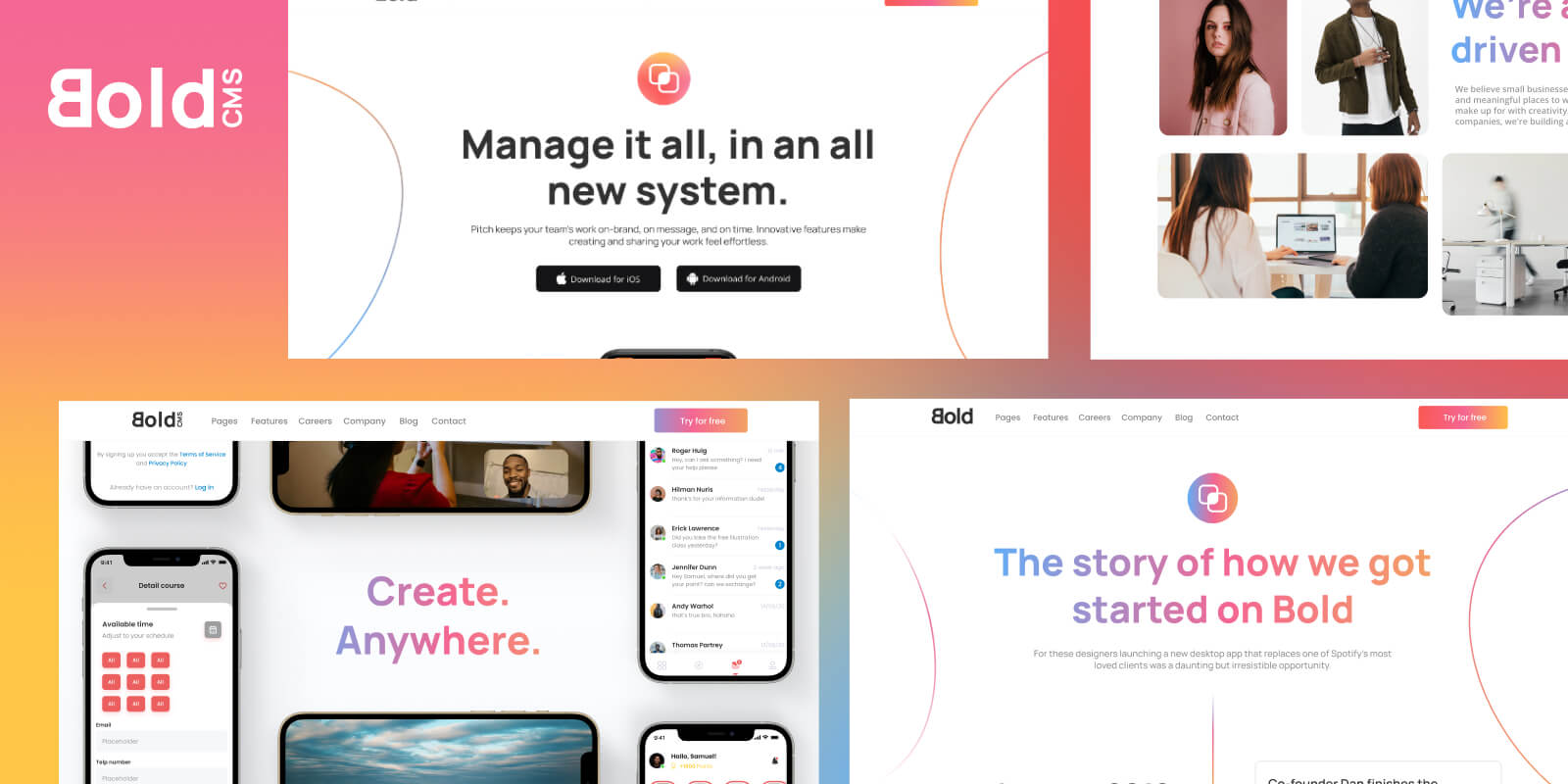 Bold CMS - App HTML5 Responsive Website Template