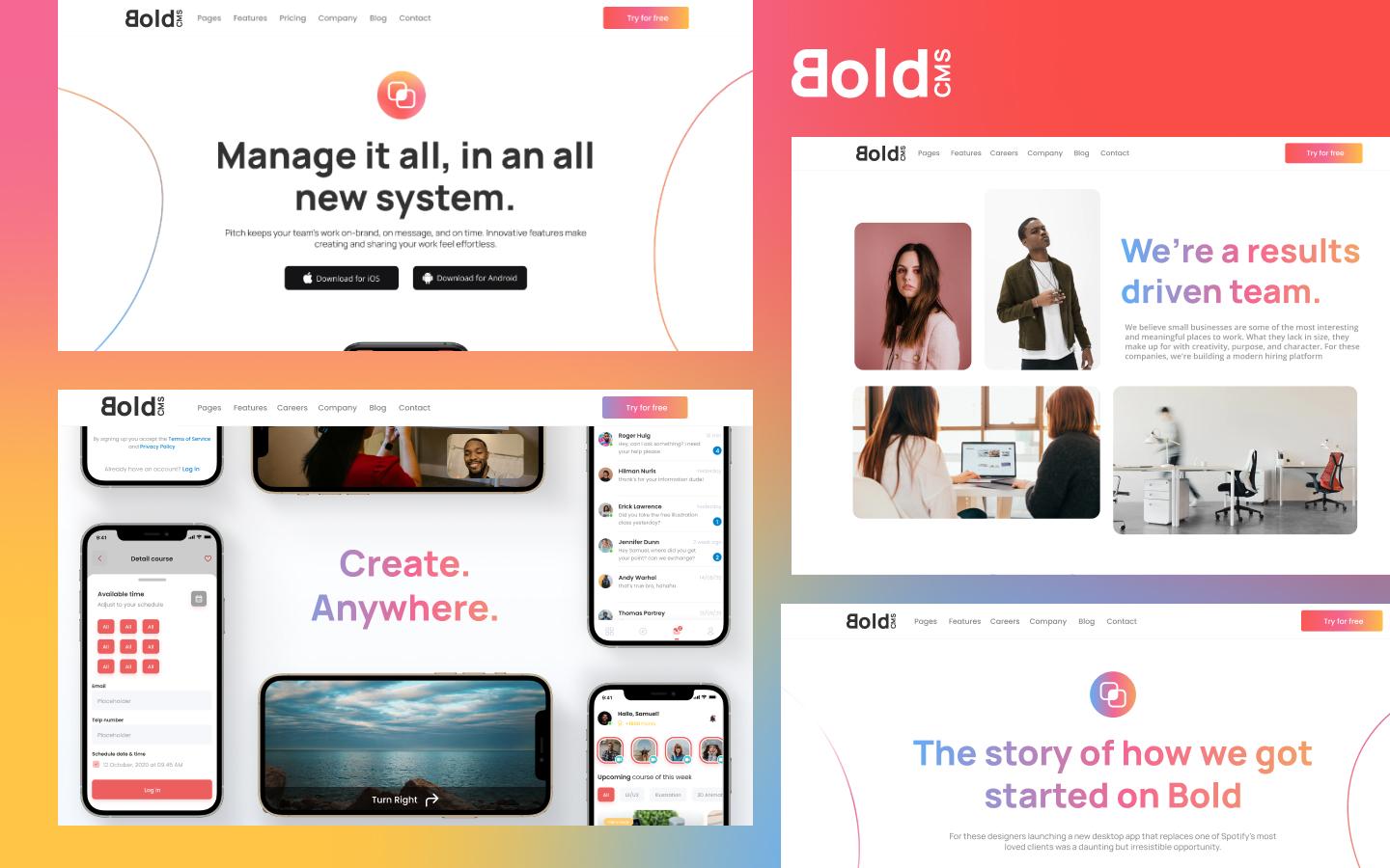 Bold CMS - App HTML5 Responsive Website Template
