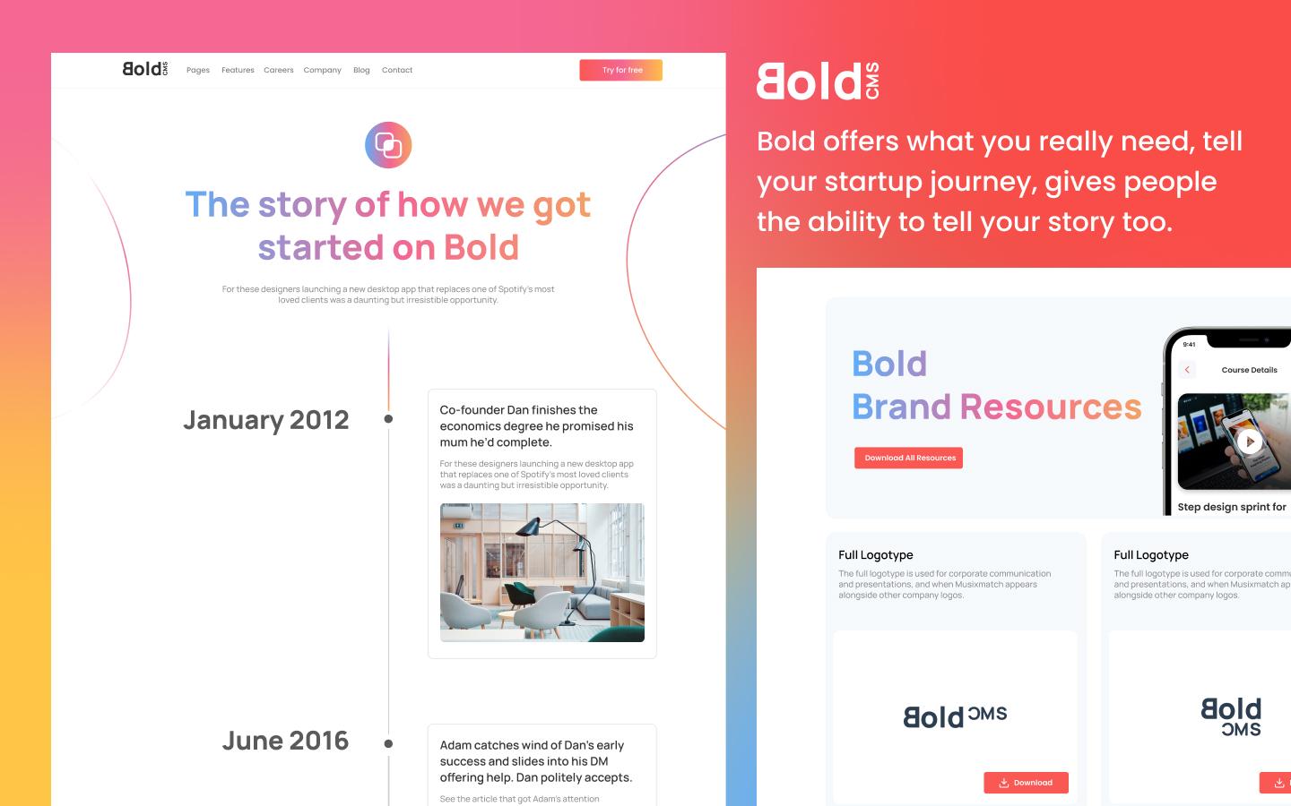Bold CMS - App HTML5 Responsive Website Template