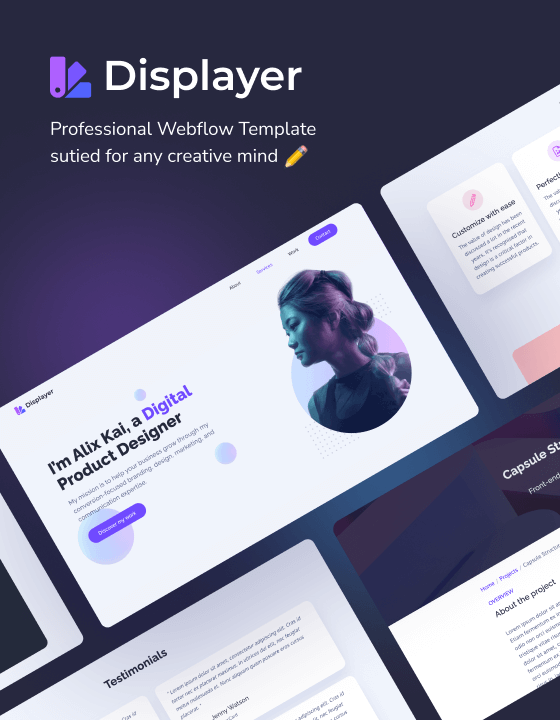 Displayer - Portfolio HTML5 Responsive Website Template