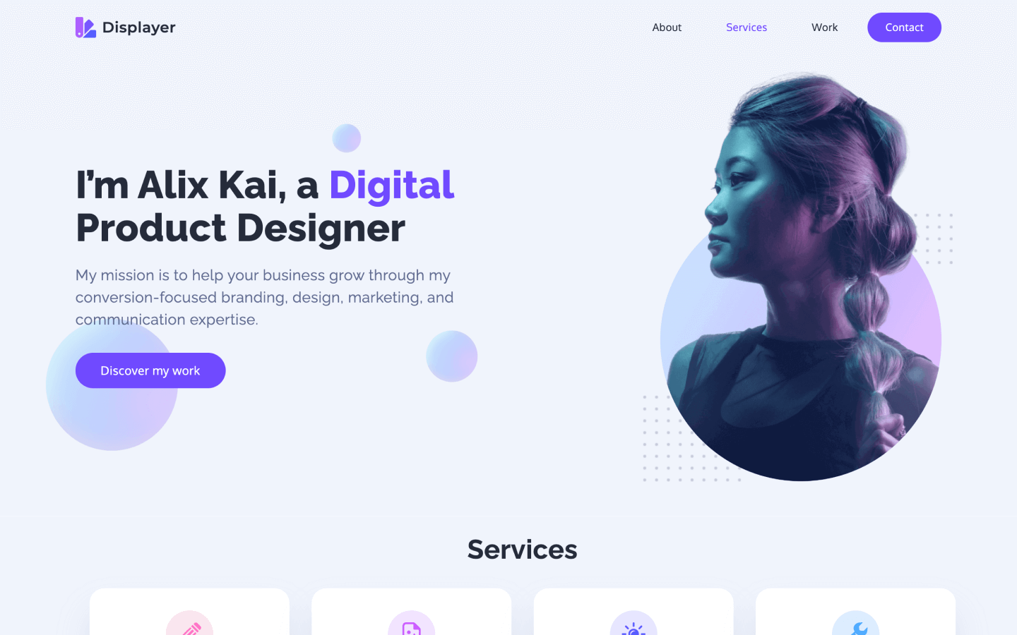 Displayer - Portfolio HTML5 Responsive Website Template