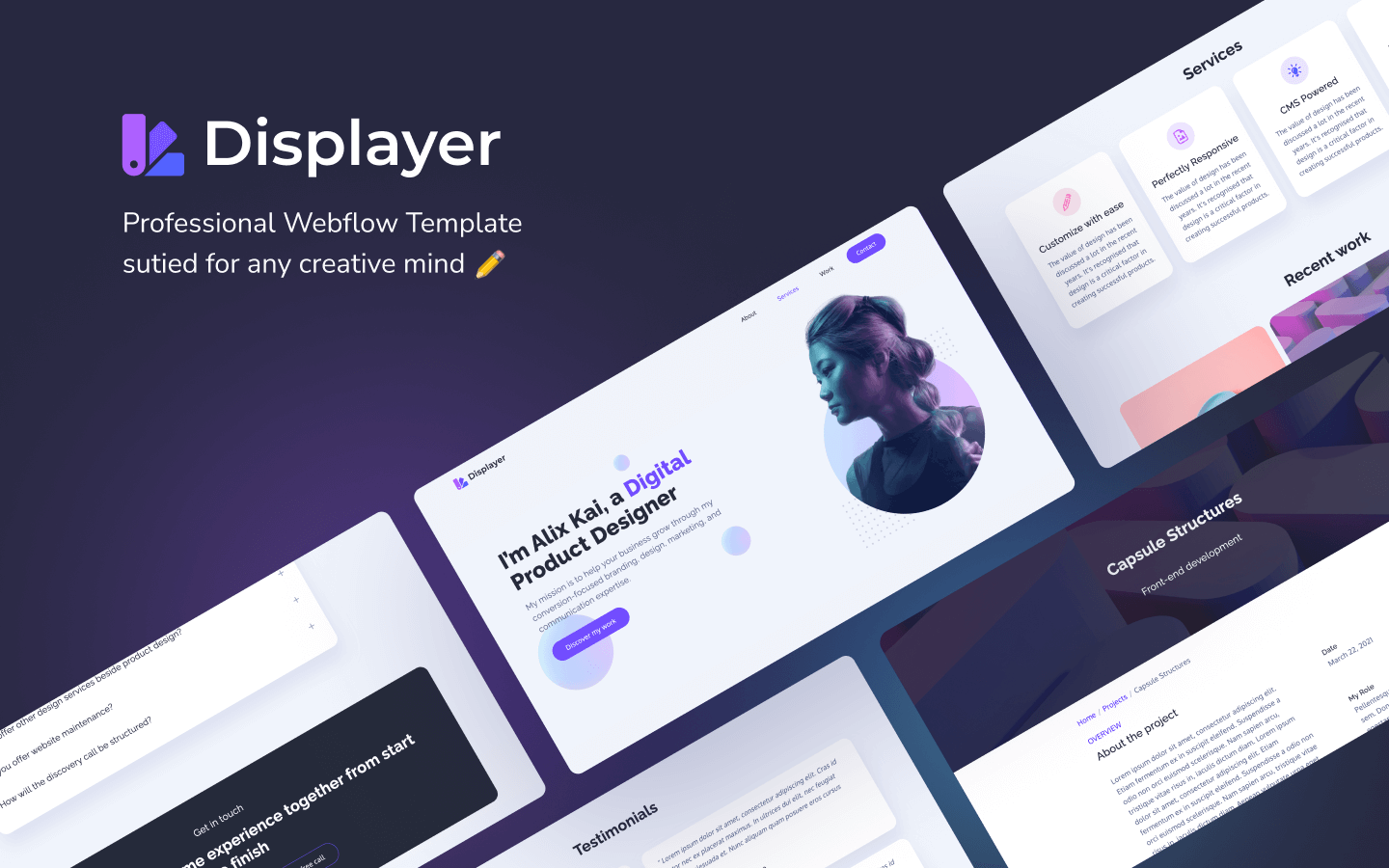 Displayer - Portfolio HTML5 Responsive Website Template