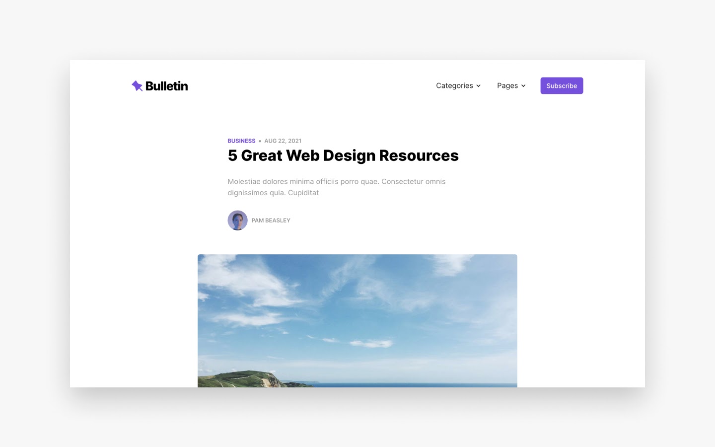 Bulletin - Blog HTML5 Responsive Website Template