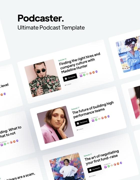 Podcaster - Podcast HTML5 Responsive Website Template