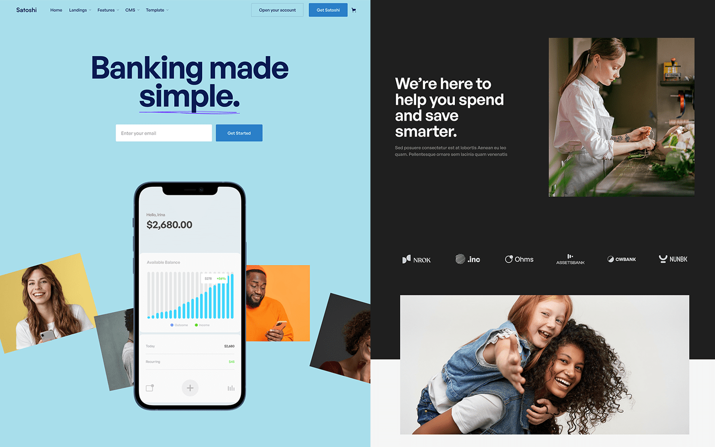 Satoshi - Bank HTML5 Responsive Website Template