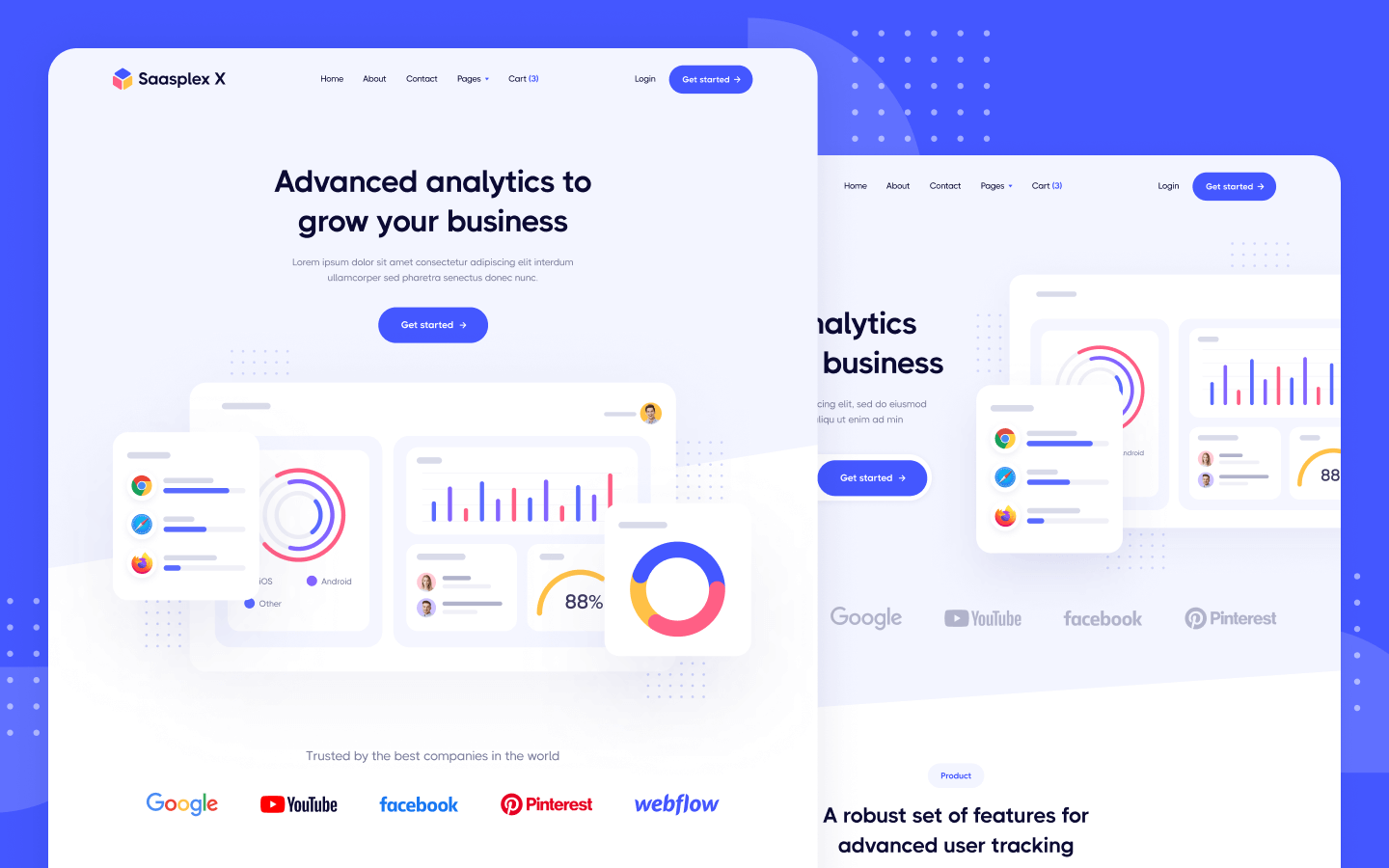 Saasplex X SaaS HTML5 Responsive Website Template