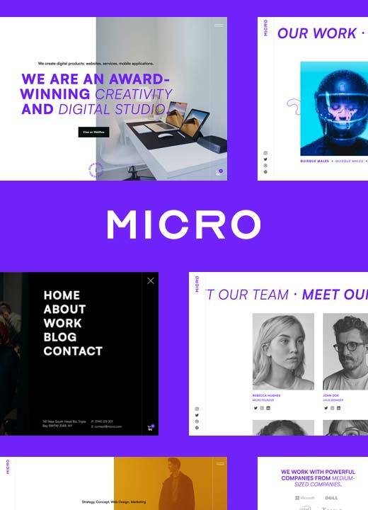 Micro - Creative HTML5 Responsive Website Template