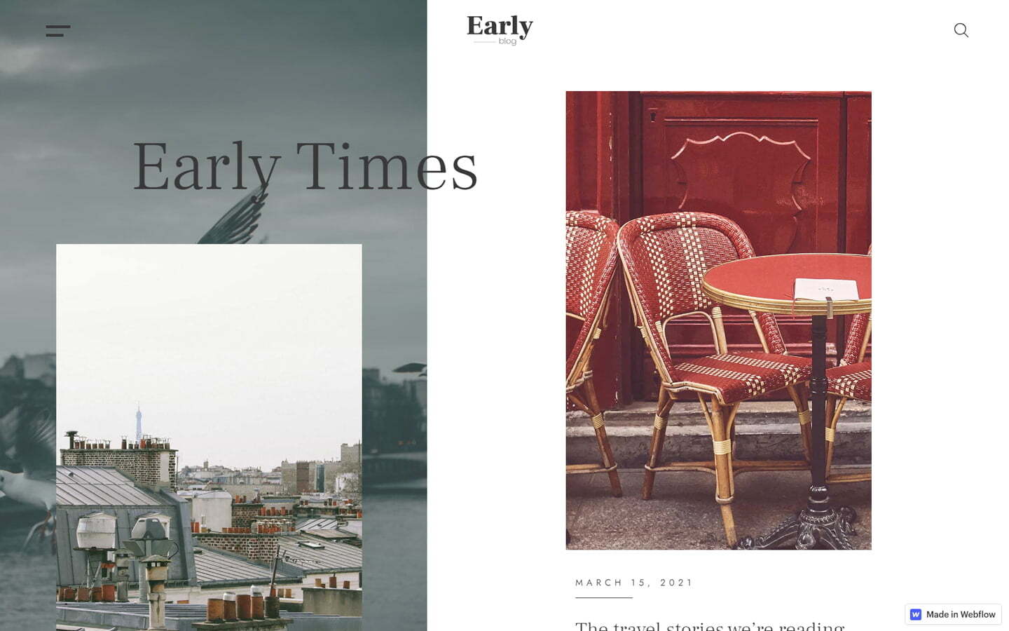 Early - Blog HTML5 Responsive Website Template