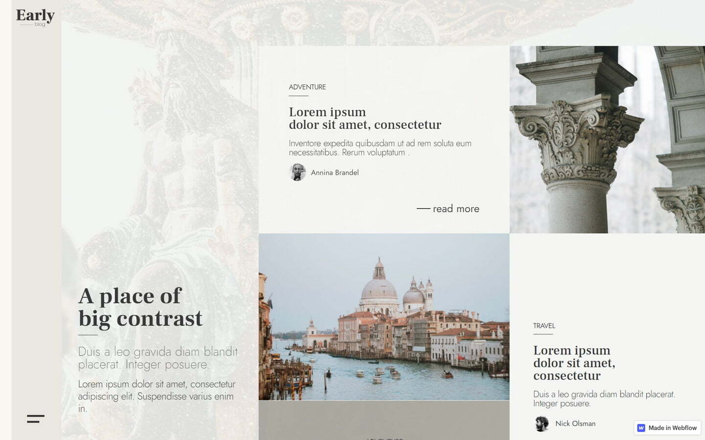 Early - Blog HTML5 Responsive Website Template