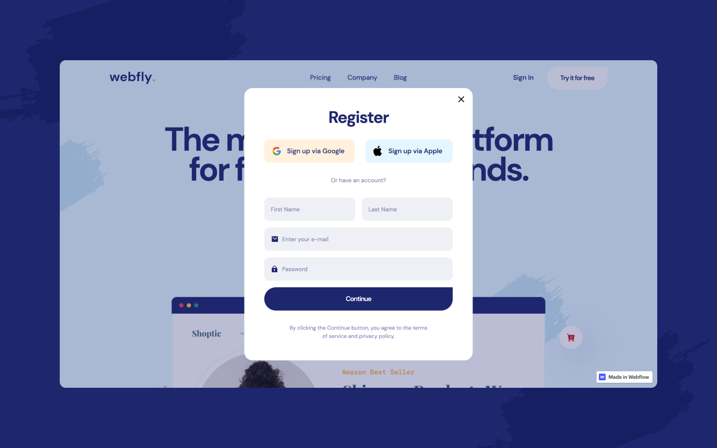 Webfly - Software HTML5 Responsive Website Template