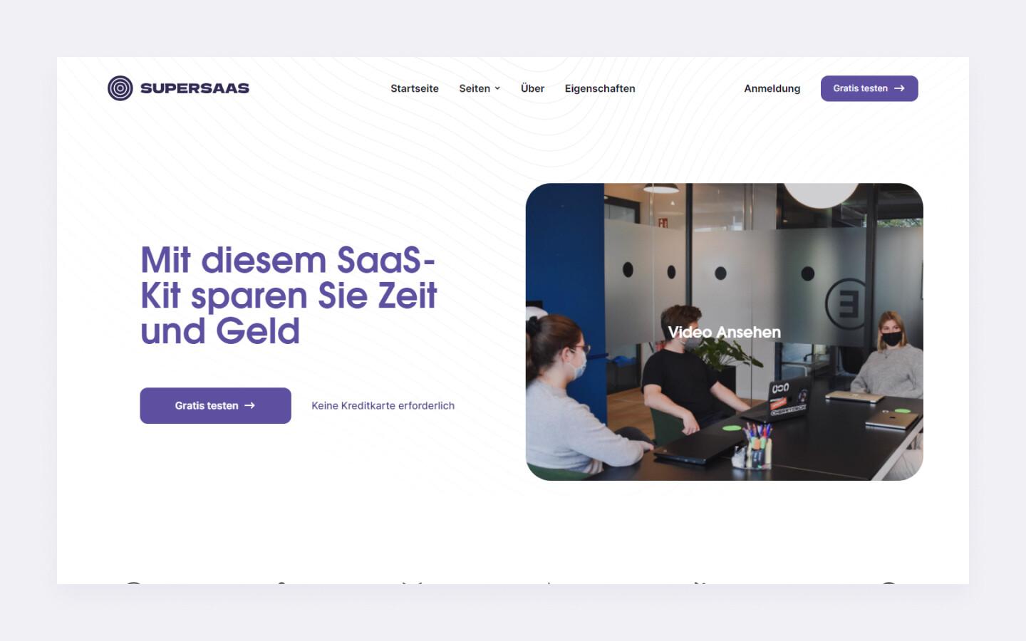 SuperSaaS (DE) - SaaS HTML5响应式网站模板 - 2022年世界杯德国球队