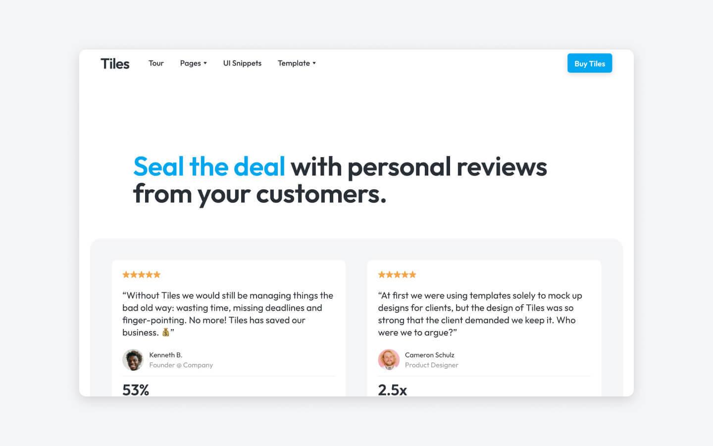 Tiles - SaaS HTML5 Responsive Website Template