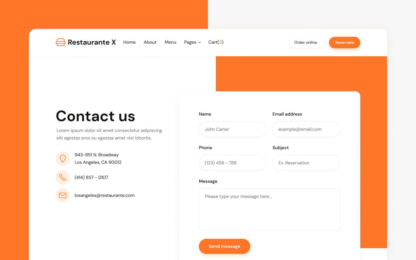 Restaurante X - Restaurant HTML5 Responsive Website Template
