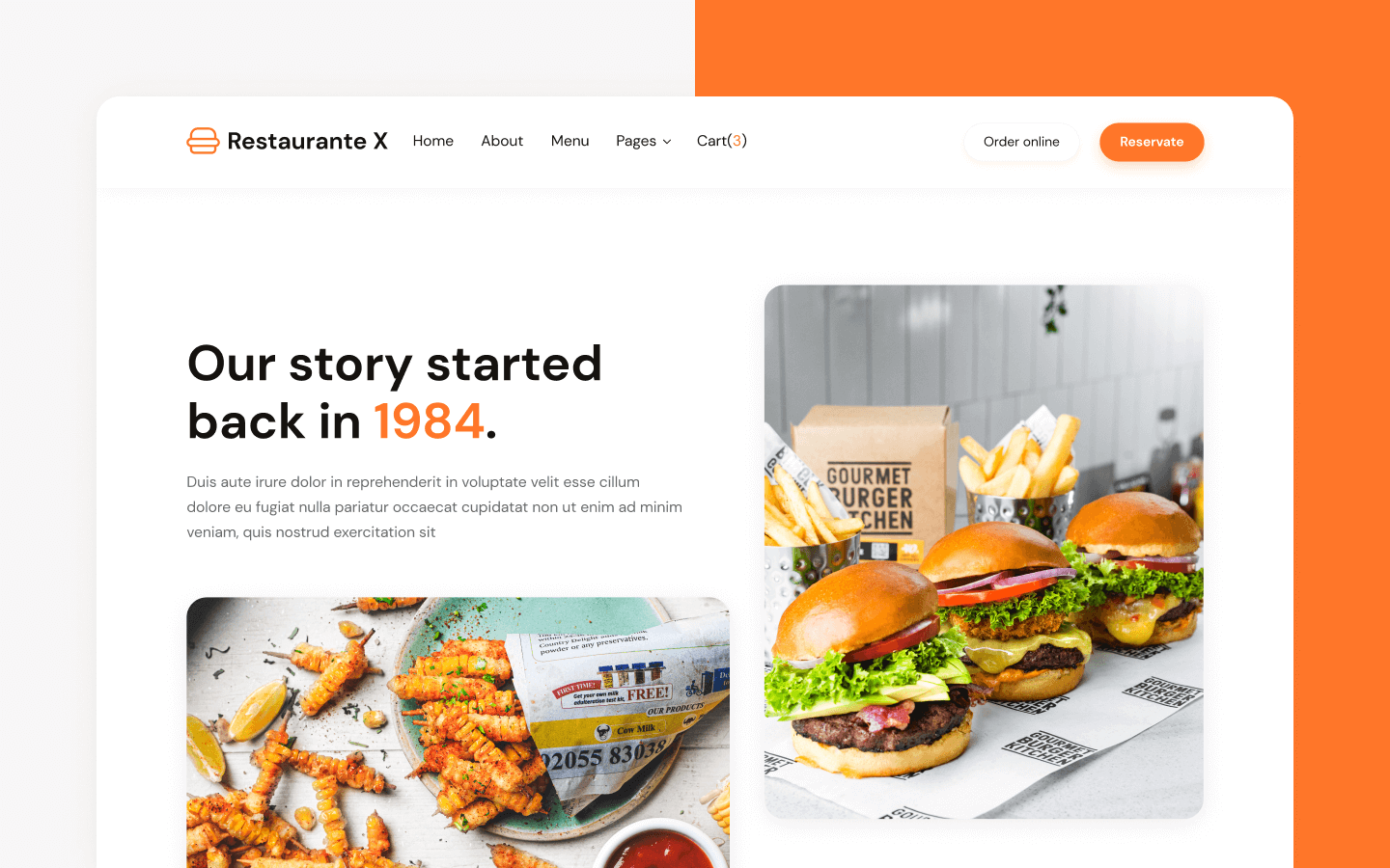 Restaurante X - Restaurant HTML5 Responsive Website Template