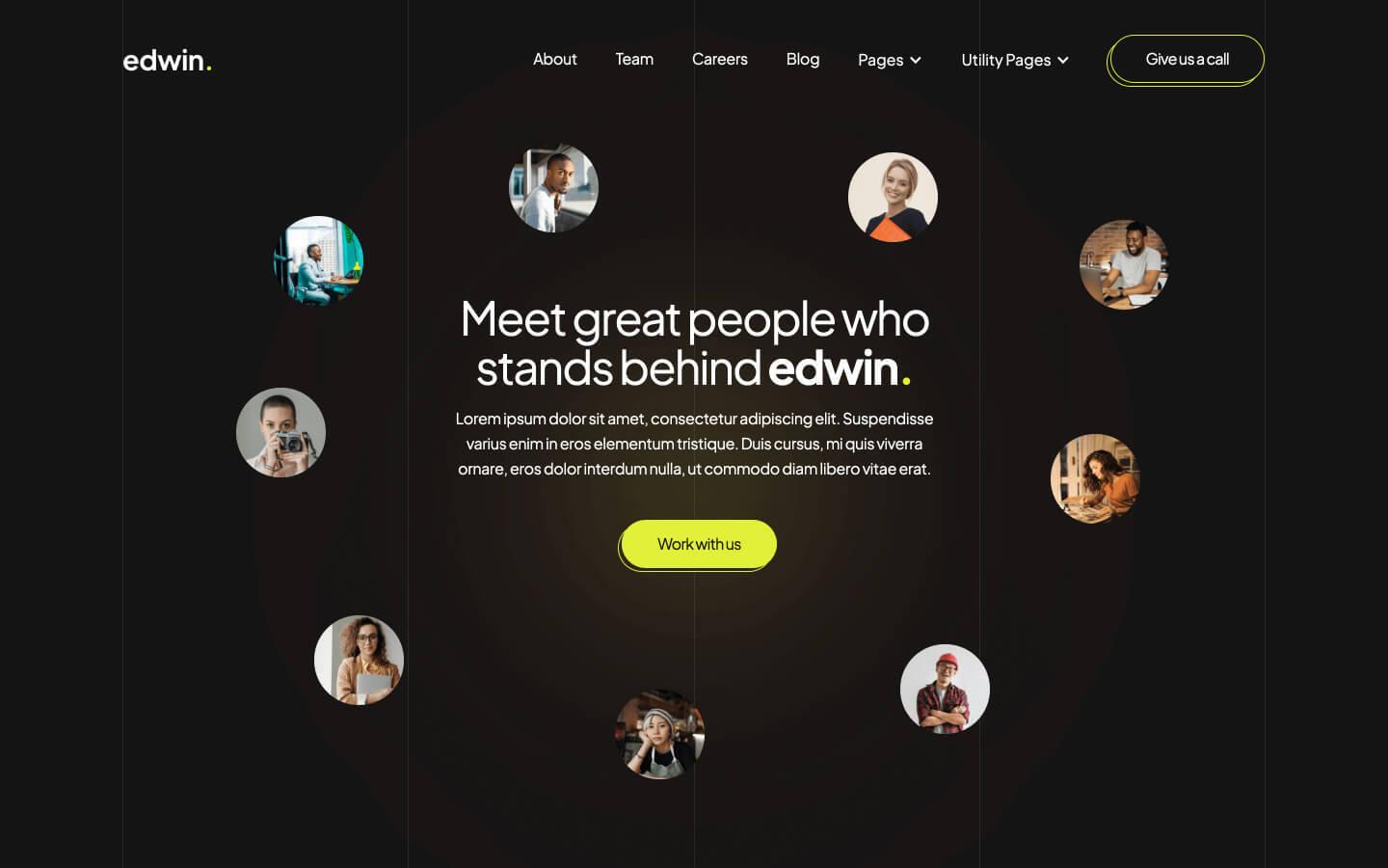 Edwin - Agency HTML5 Responsive Website Template