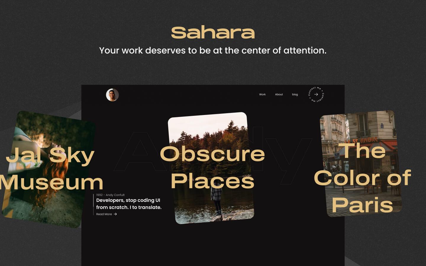 Sahara - Portfolio HTML5 Responsive Website Template