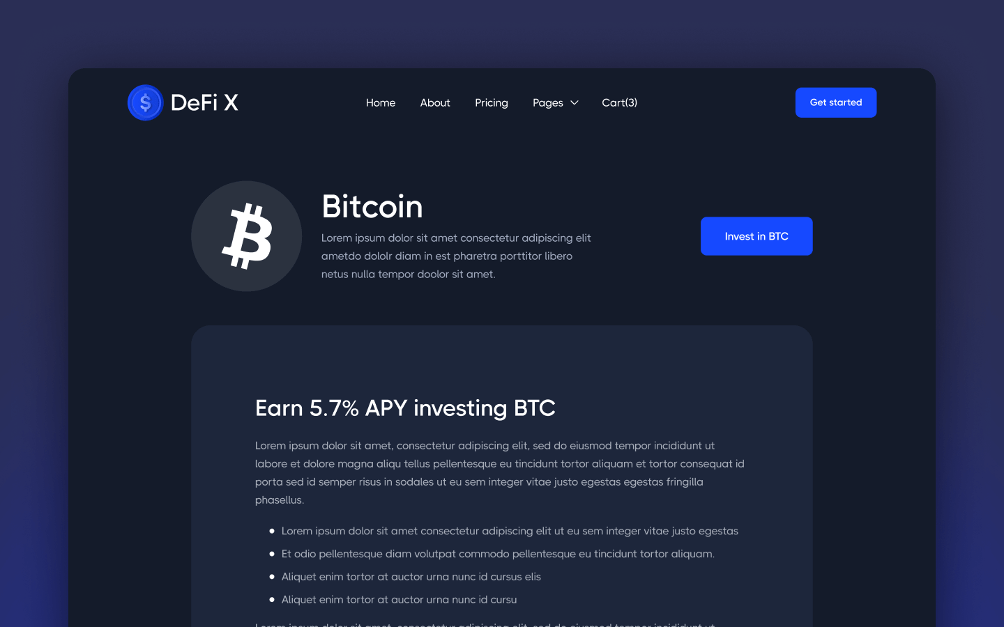 DeFi X - App HTML5 Responsive Website Template