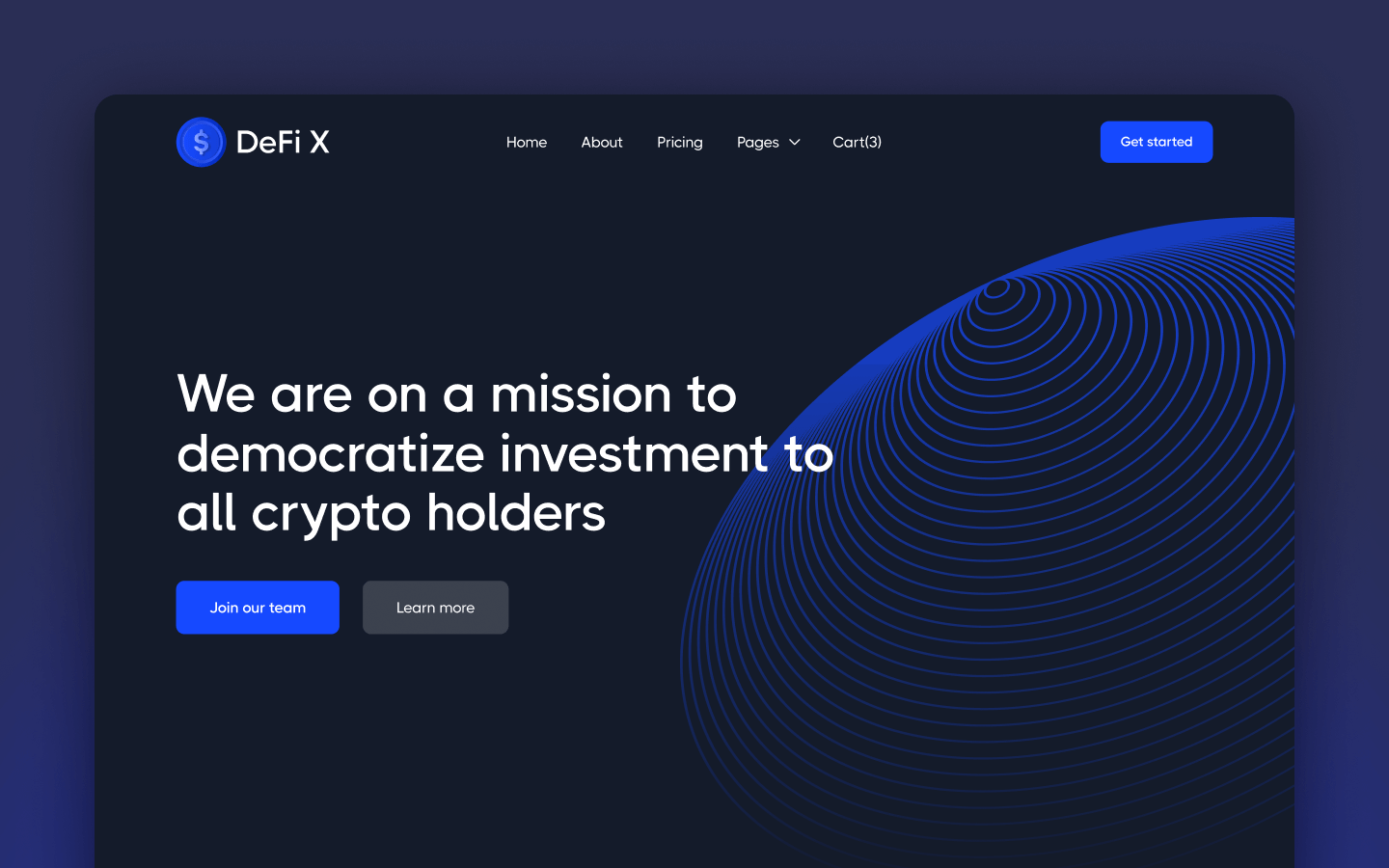 DeFi X - App HTML5 Responsive Website Template