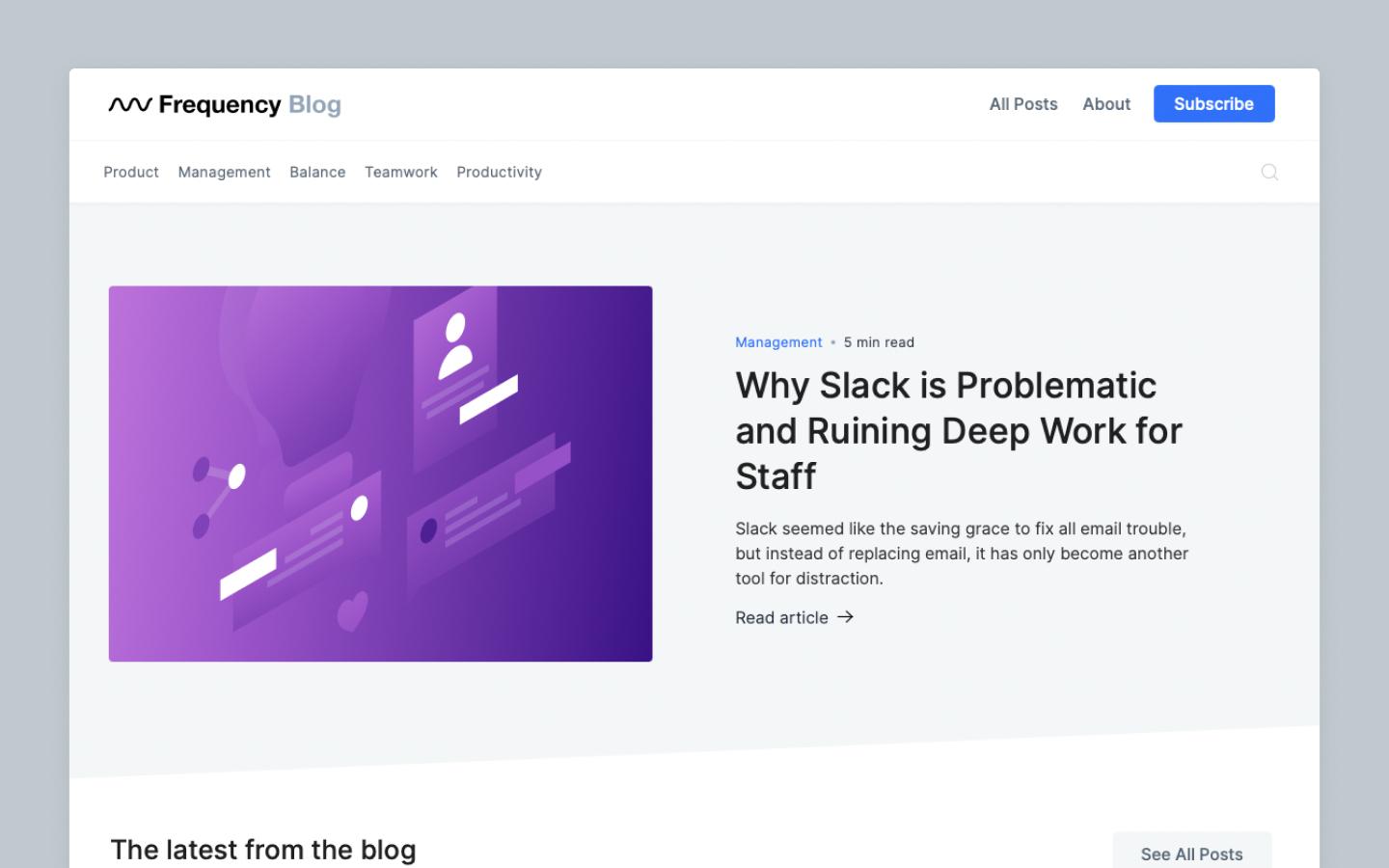 Frequency - Blog HTML5 Responsive Website Template