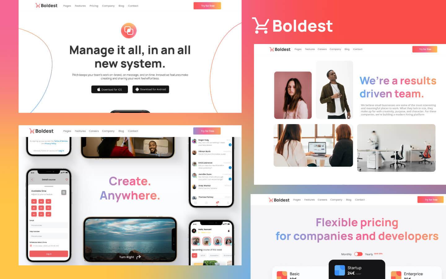 Boldest - App HTML5 Responsive Website Template