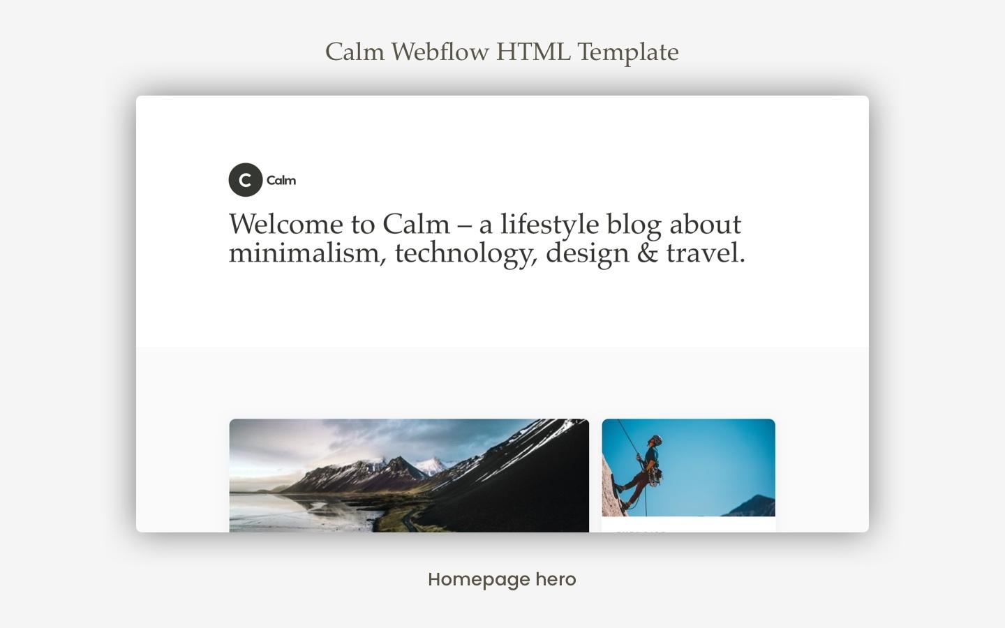Calm - Blog HTML5 Responsive Website Template