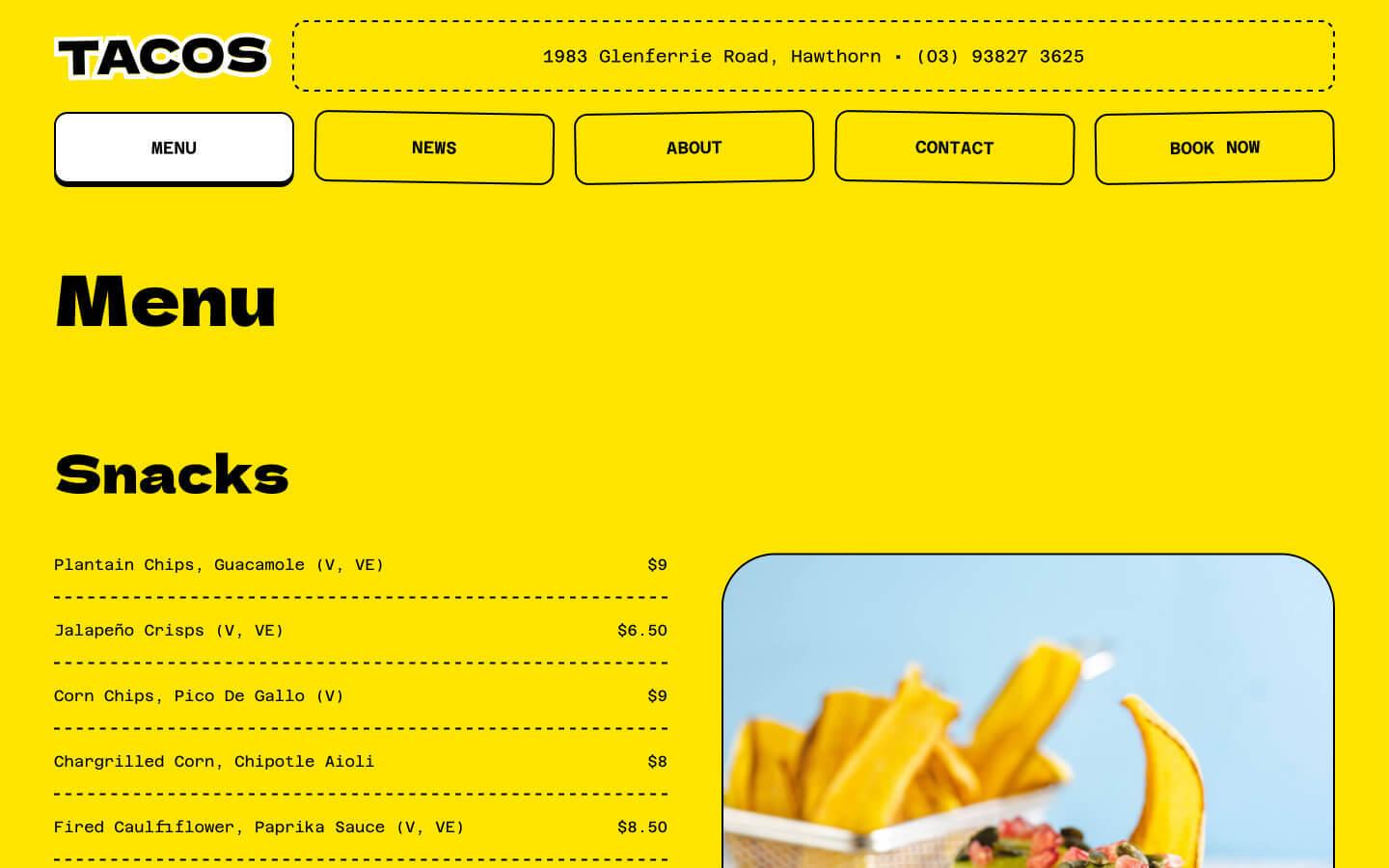 Tacos - Restaurant HTML5 Responsive Website Template