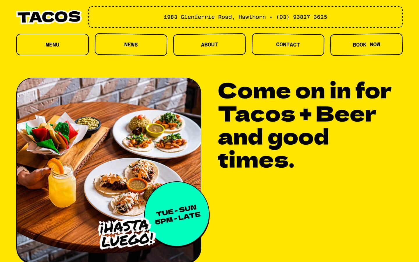 Tacos - Restaurant HTML5 Responsive Website Template