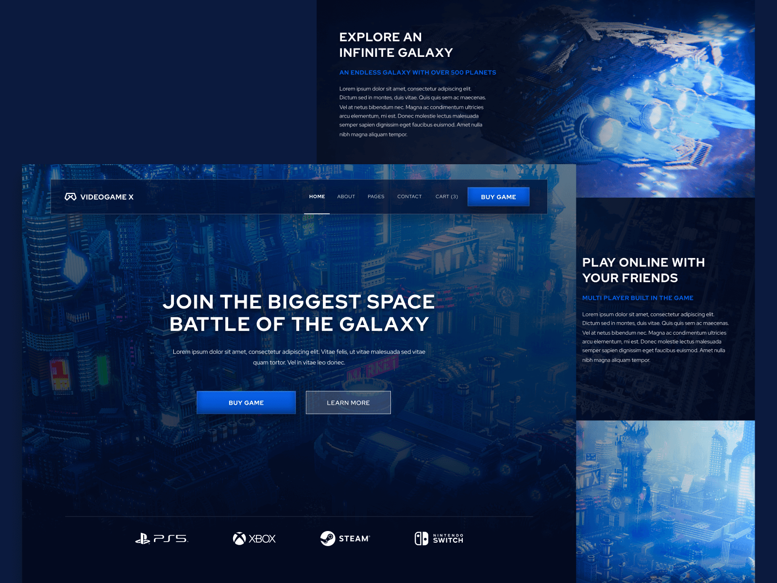 Videogame X - Game HTML5 Responsive Website Template