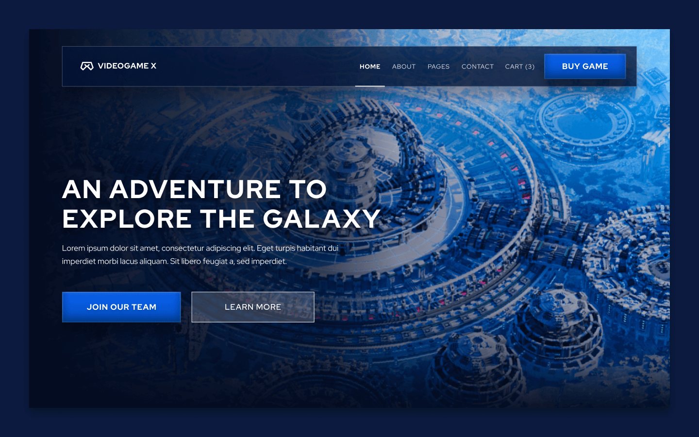 Videogame X - Game HTML5 Responsive Website Template