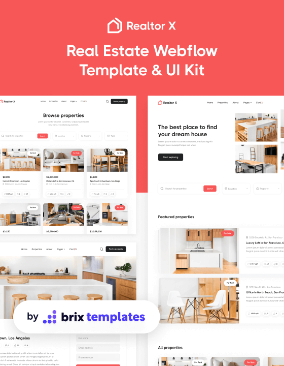 Realtor X by BRIX Templates | Muzli Creative Store