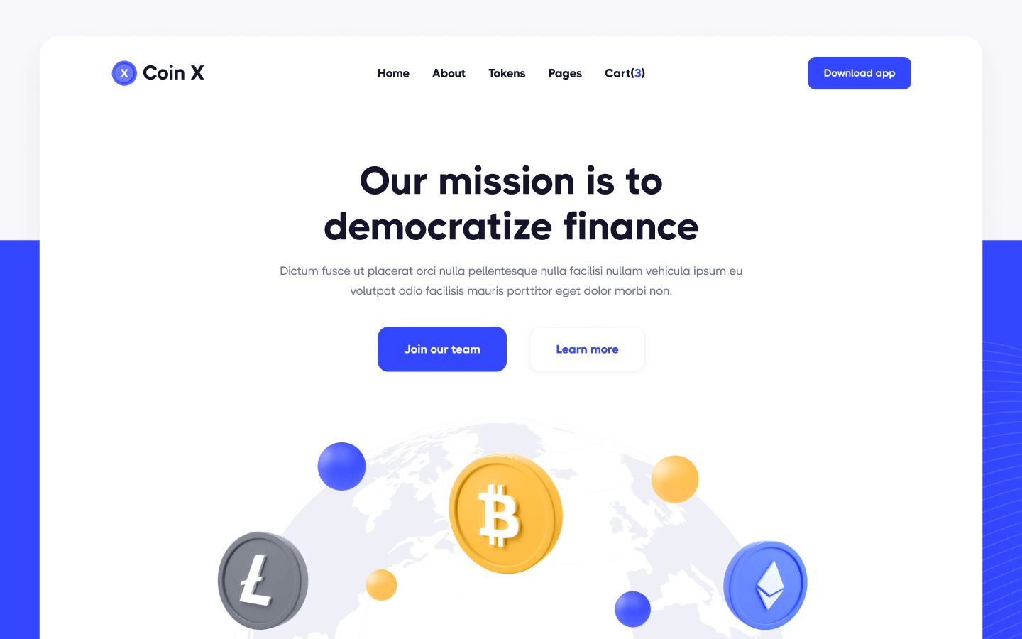 Coin X - Finance HTML5 Responsive Website Template