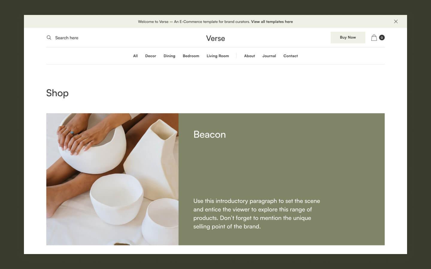Verse - Shop HTML5 Responsive Website Template