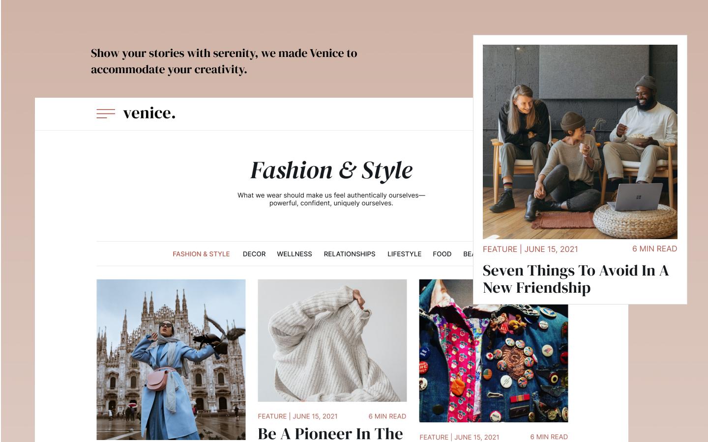 Venice - Blog HTML5 Responsive Website Template