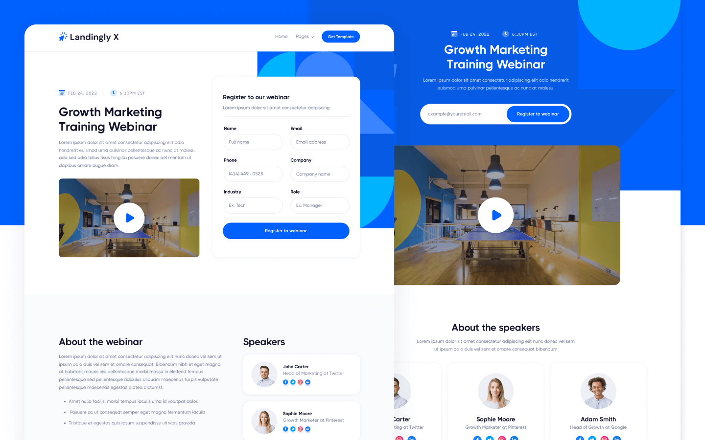 Landingly X - Landing page HTML5 Responsive Website Template
