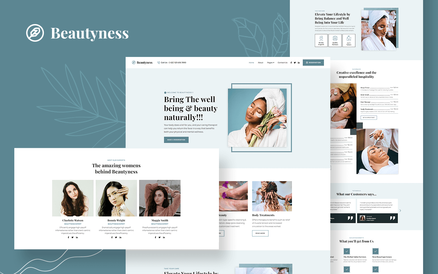 Beautyness - Beauty HTML5 Responsive Website Template